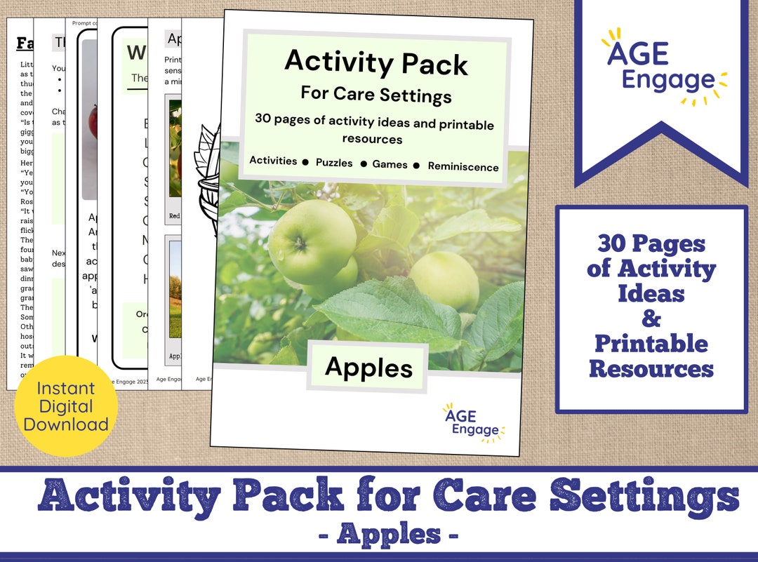 Activity Pack for Care Settings Apples Printable Resources for ...