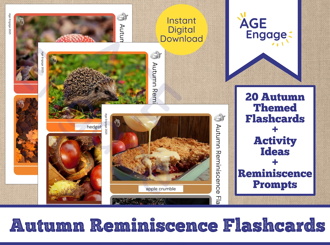 Autumn Reminiscence Flashcards Dementia Activity Digital - Etsy