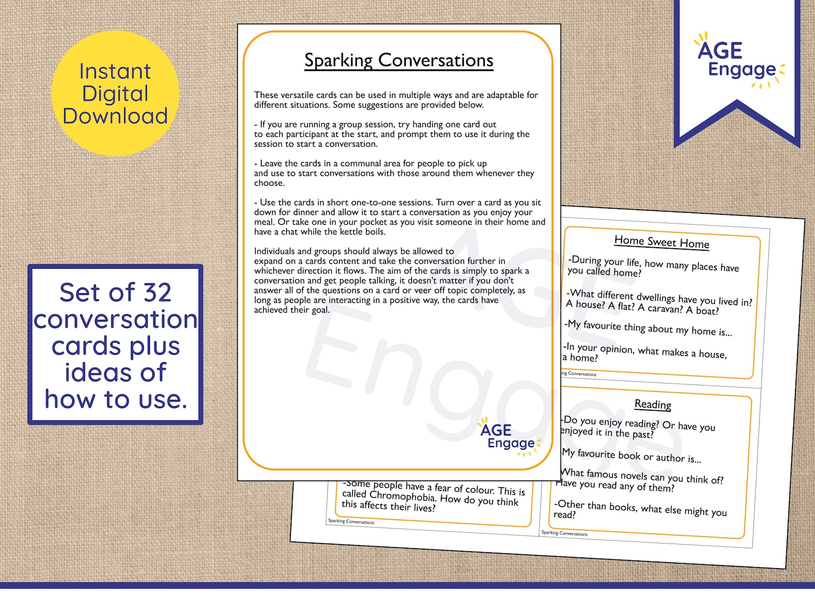 Dementia Activity Digital Download - Sparking Conversations Printable ...