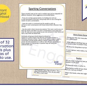 Dementia Activity Digital Download - Sparking Conversations Printable ...