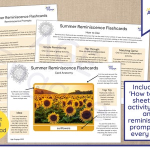 Summer Reminiscence Flashcards - Dementia Activity Digital Download ...