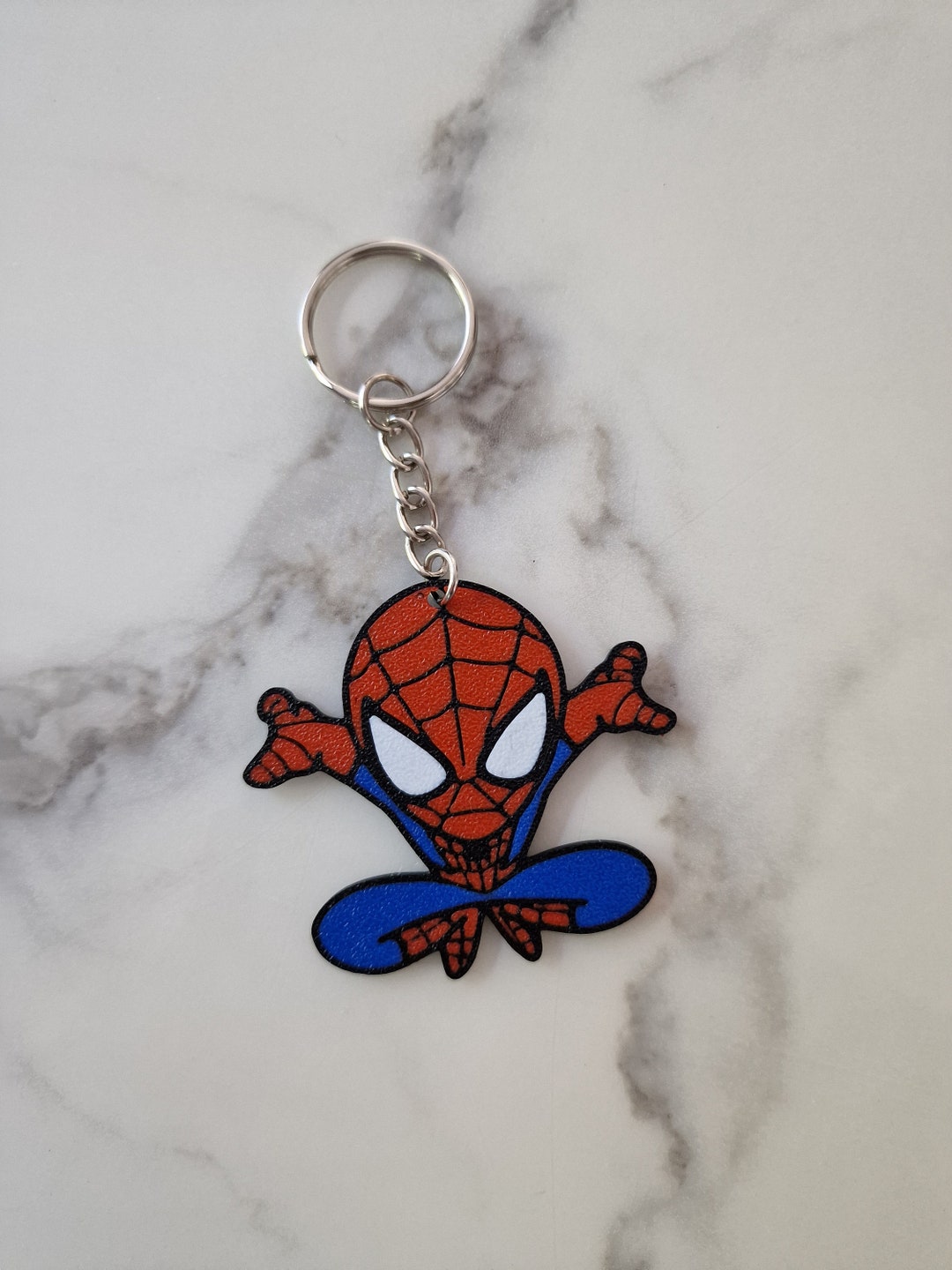 Spiderman Keyring, Keychain 3d Printed, Spiderman, Keyring, Keychain ...