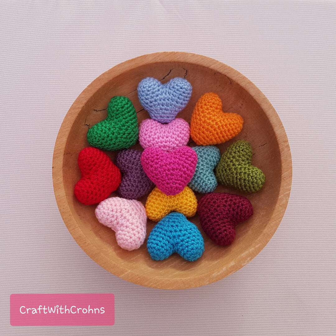 Amigurumi Crochet Hearts Love Tokens Various Colours Available ...
