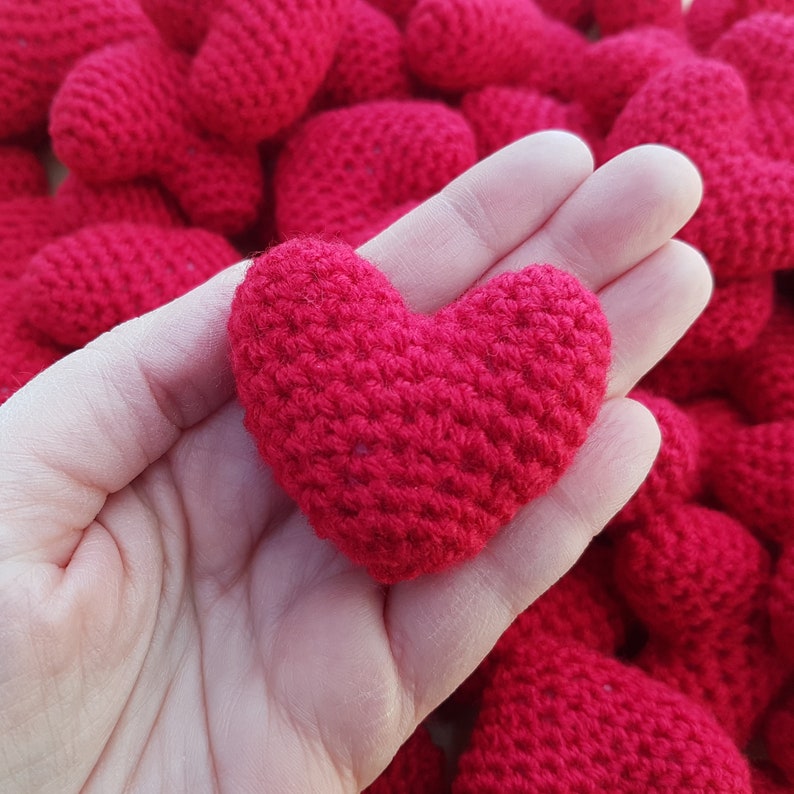Amigurumi Crochet Hearts Love Tokens Various Colours | Etsy