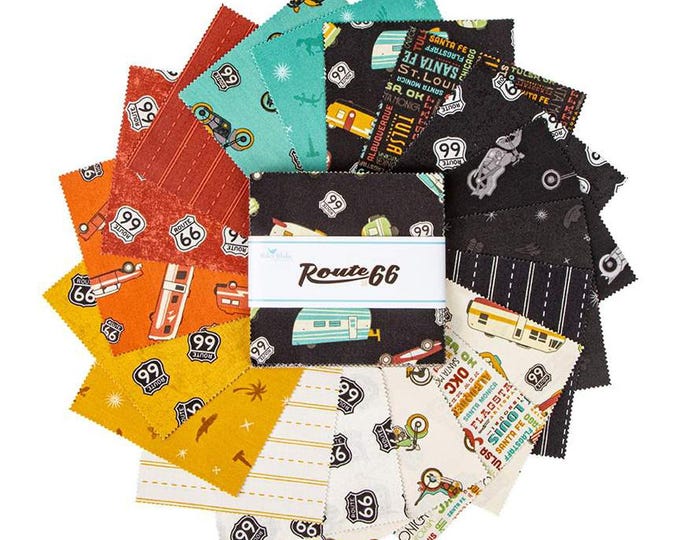 Route 66 Collection From Riley Blake Designs 5 Inch Stacker 42 Pcs - Etsy