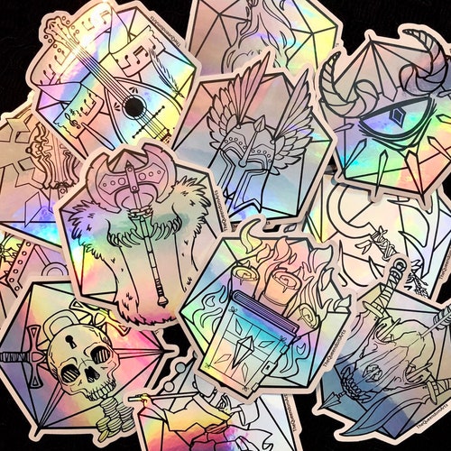 DRUID D&D Class Stickers Holographic Dnd Dungeons and - Etsy