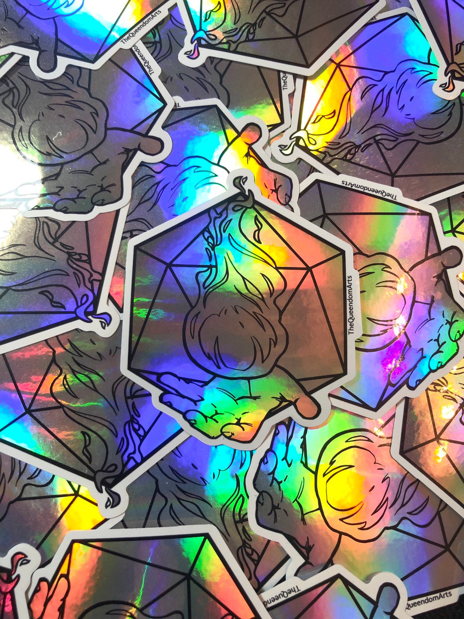CLASS SET of 12 D&D Class Stickers Holographic Dnd | Etsy