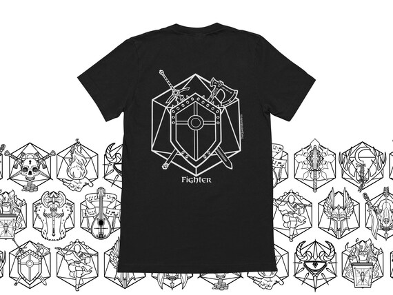 FIGHTER Dnd Shirt Dungeons and Dragons Shirt Tabletop Shirt - Etsy