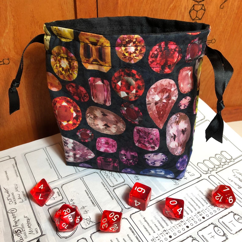 Rubies and Gems Rogue Dice Bag Dungeons and Dragons D&D - Etsy