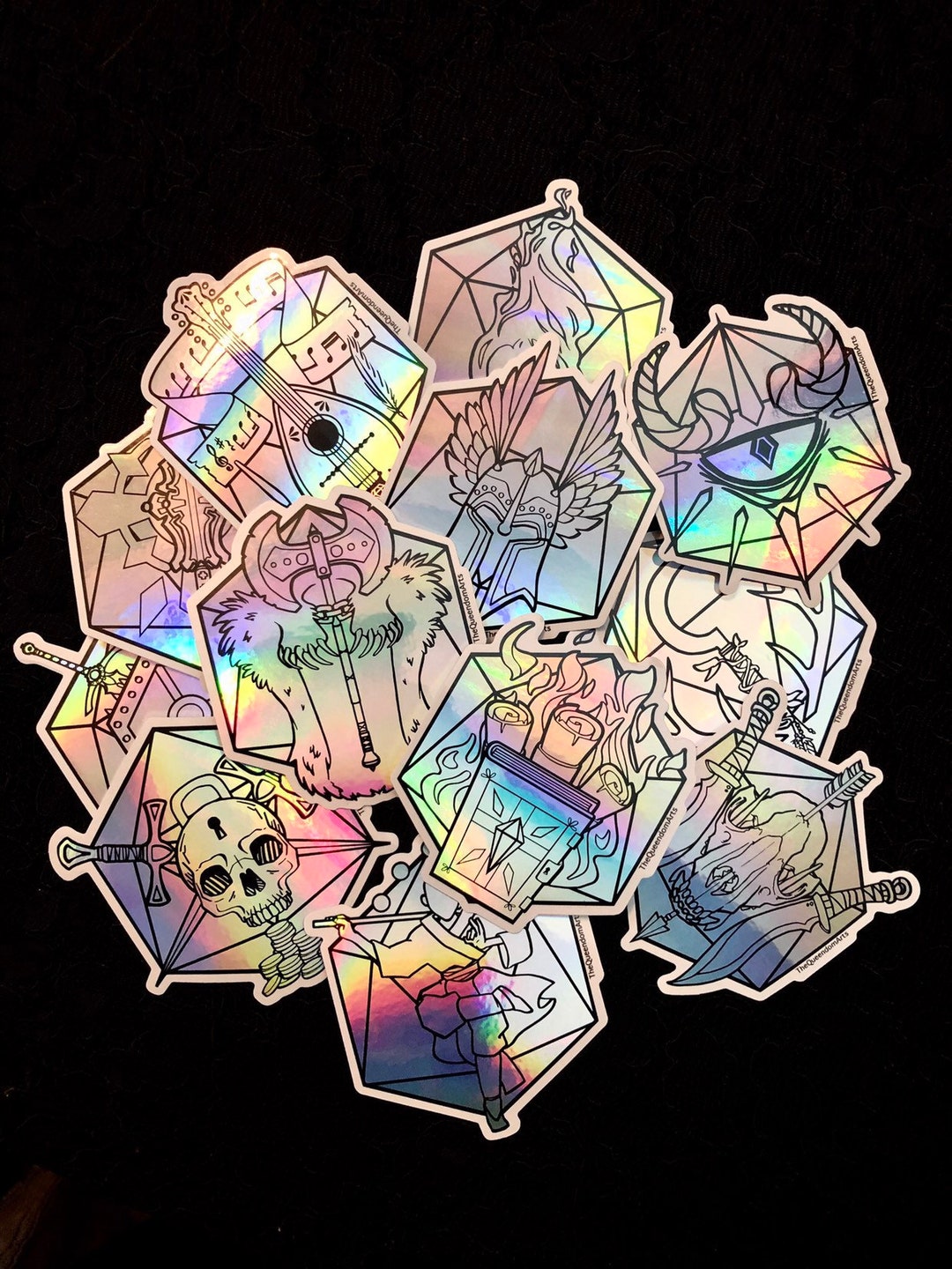 CLASS SET of 12 D&D Class Stickers Holographic Dnd - Etsy