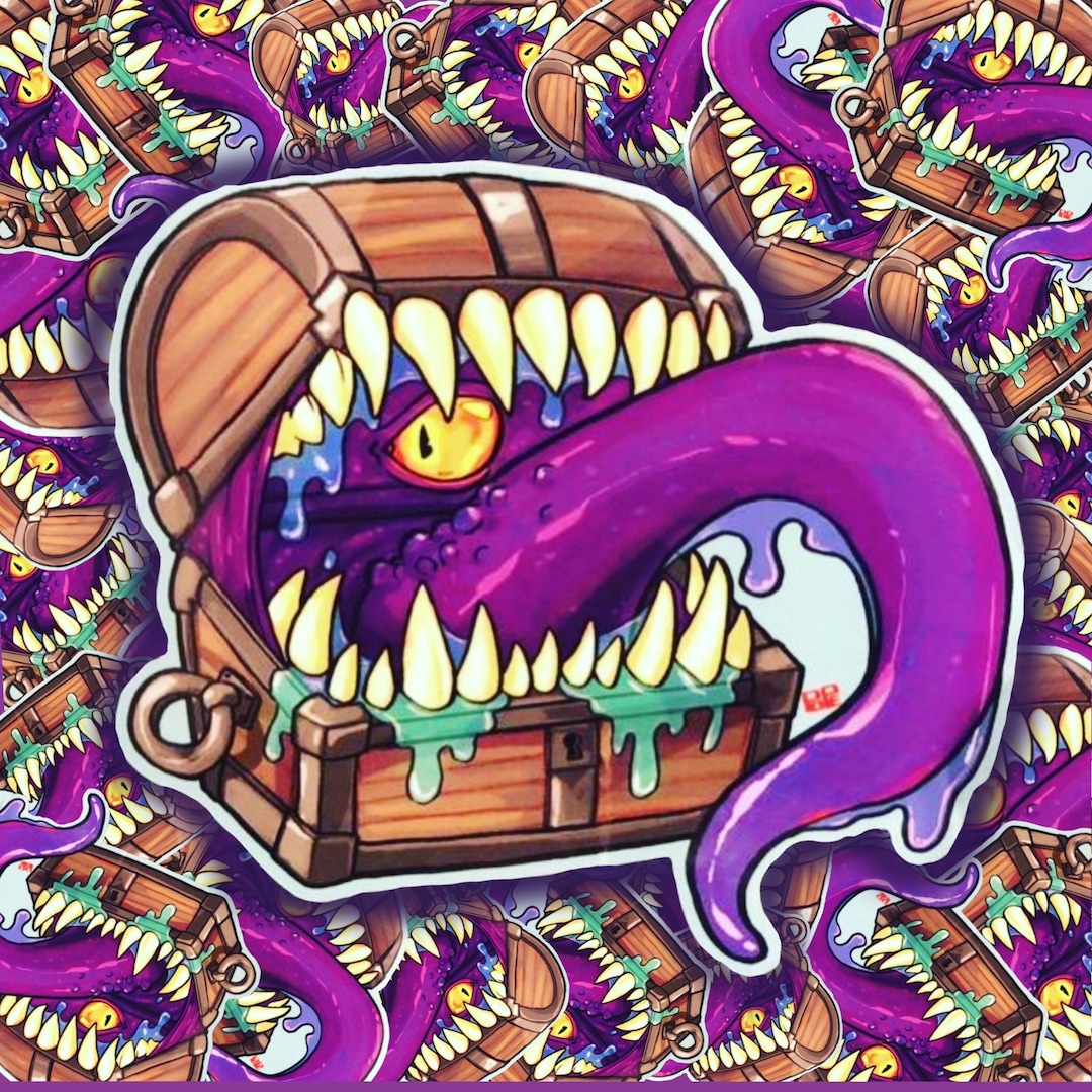 MIMIC D&D Monster Stickers Vinyl Dnd Dungeons and - Etsy