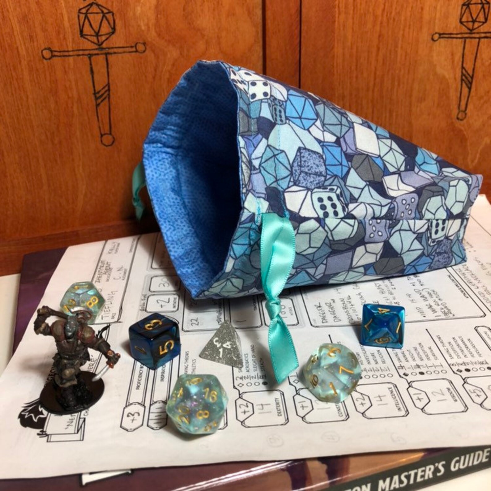 Blue Dice Horde Dice Bag dungeons and Dragons D&D RPG - Etsy