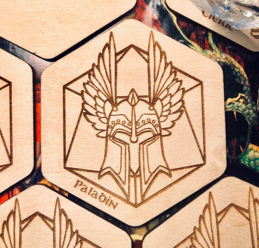 Paladin D&D Coaster: Laser Engraved Baltic Birch Wood - Etsy
