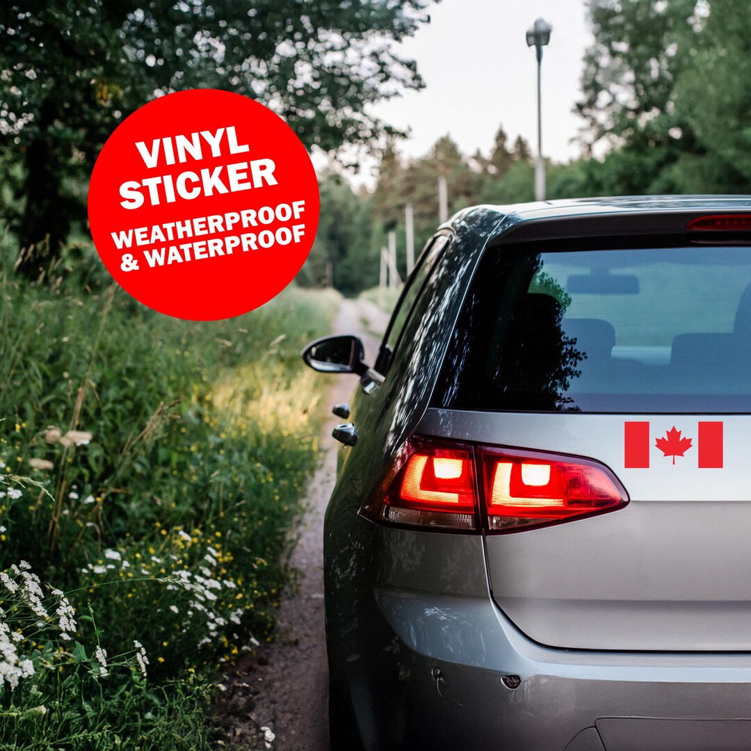Canada Flag Vinyl Decal for Car Laptop Water Bottle, Waterproof ...