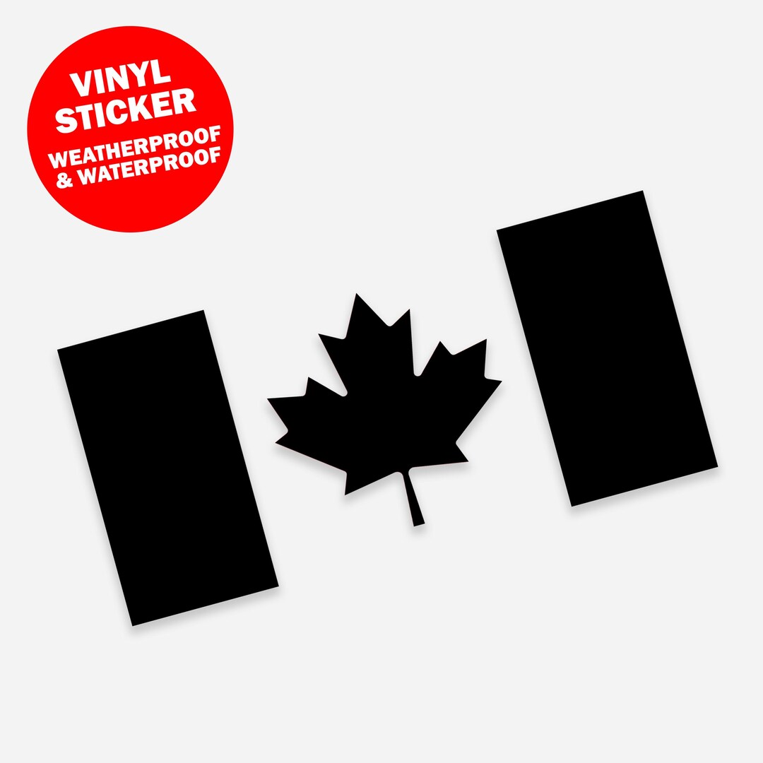 Premium Canada Flag Decal - Waterproof Vinyl for Cars, Trucks, Laptops ...
