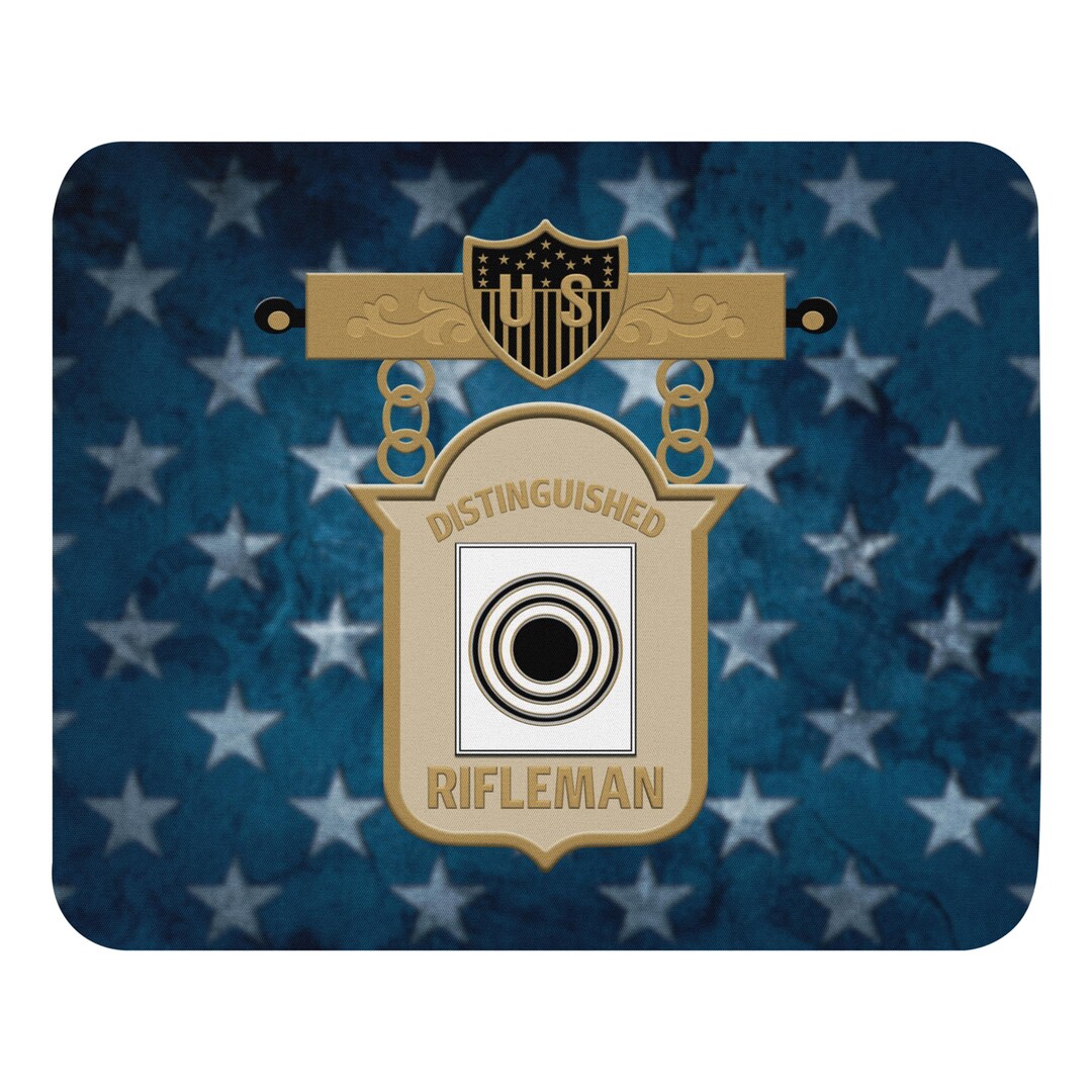 Print Mousepad, US Distinguished Badge (rifleman, Pistol Shot), 8.66x7 ...