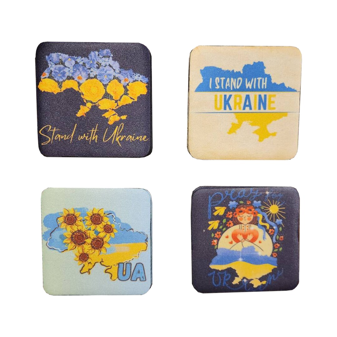 Ukrainian Coasters | Coaster | Heart | Ukraine | Gift | 3.54 X 3.54 In ...