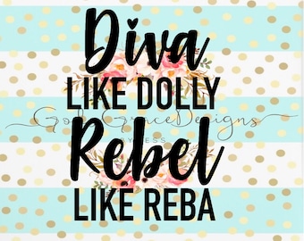 Rebel Like Reba Svg | Etsy