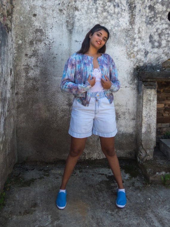 90s Nostalgia Vintage Pastel Powder Blue and Purple A… - Gem