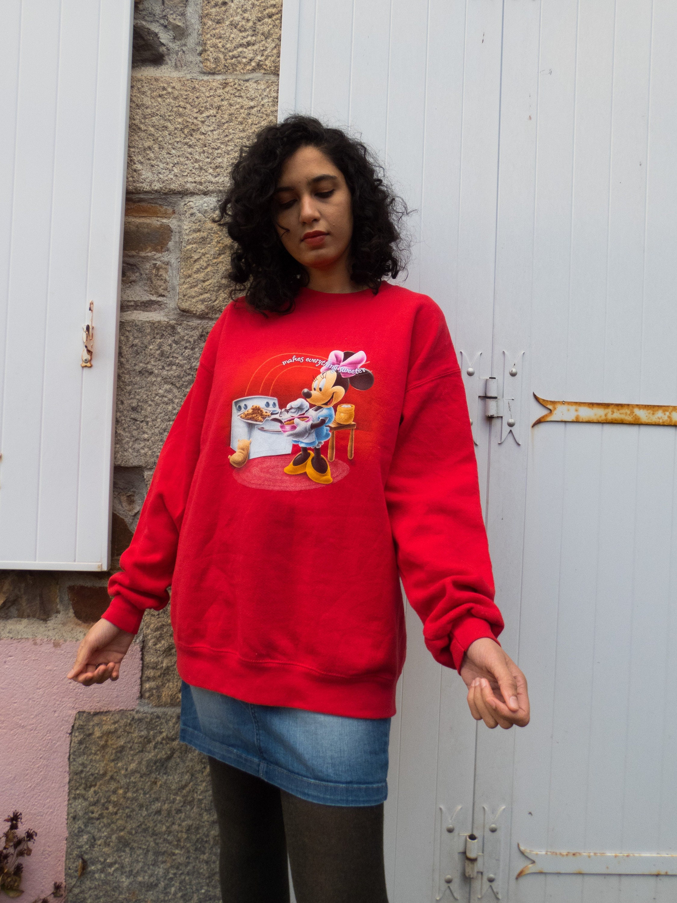 Vintage Disney Red Mickey Sweatshirt Vintage Disney - Etsy UK