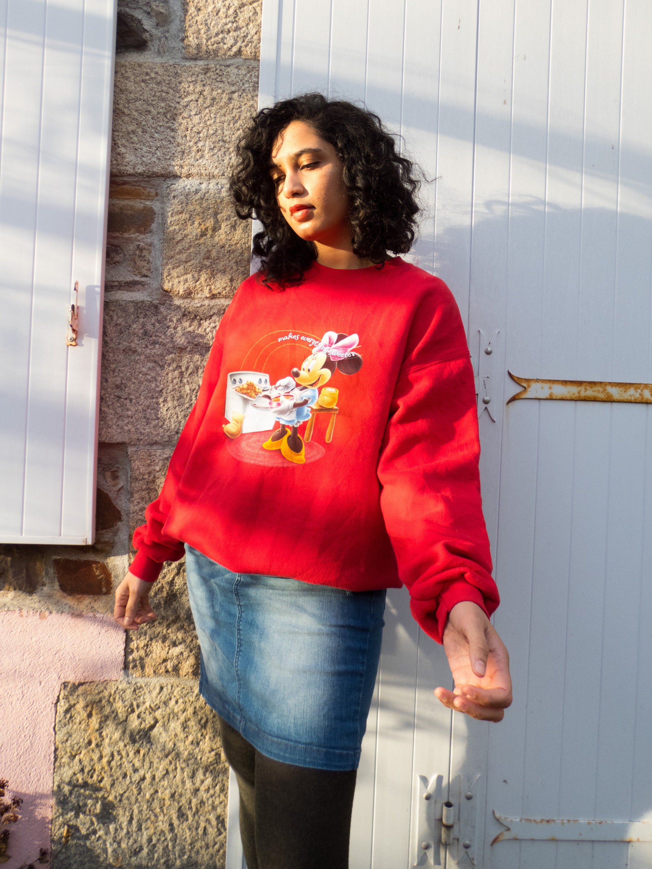 Vintage Disney Red Mickey Sweatshirt Vintage Disney - Etsy UK