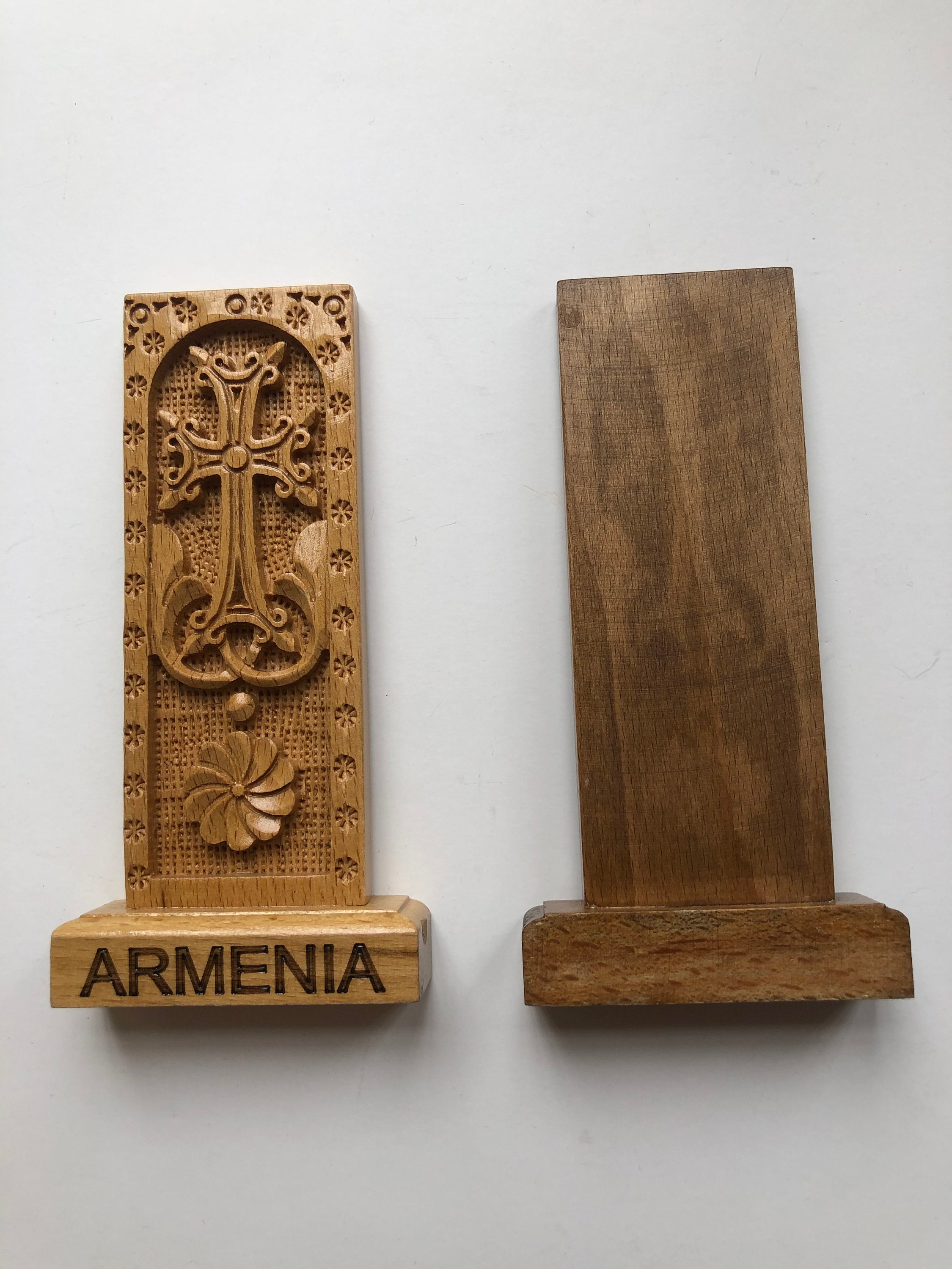 Armenian Cross, Walnut Wooden, KHACHKAR, Cross for Desk, Eternity ...