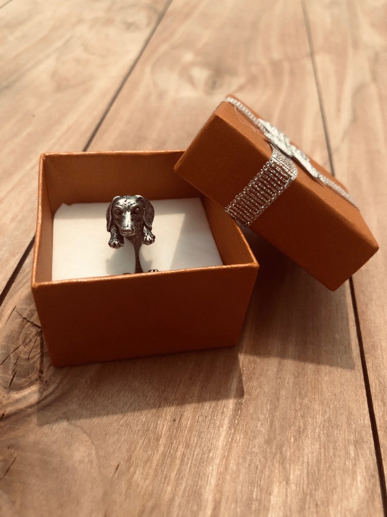 Silver Dog Ring, Jewelry, Adjustable Ring, Animal Ring, 925 Sterling ...