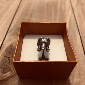 Silver Dog Ring, Jewelry, Adjustable Ring, Animal Ring, 925 Sterling ...