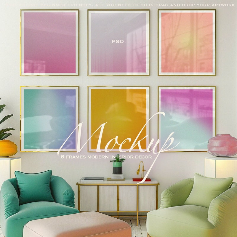 Square Frames Colourful - Etsy