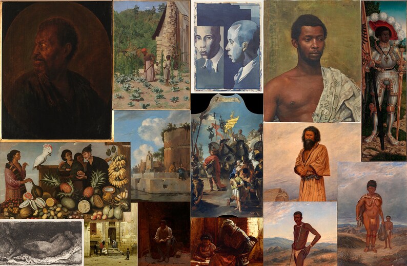 African Paintings HQ Printable POC Oil Afrikaanse Men Women Children ...