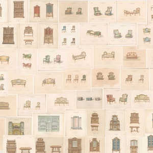 300+ Victorian Decor Lithographs HQ Printable Illustrations Furniture ...