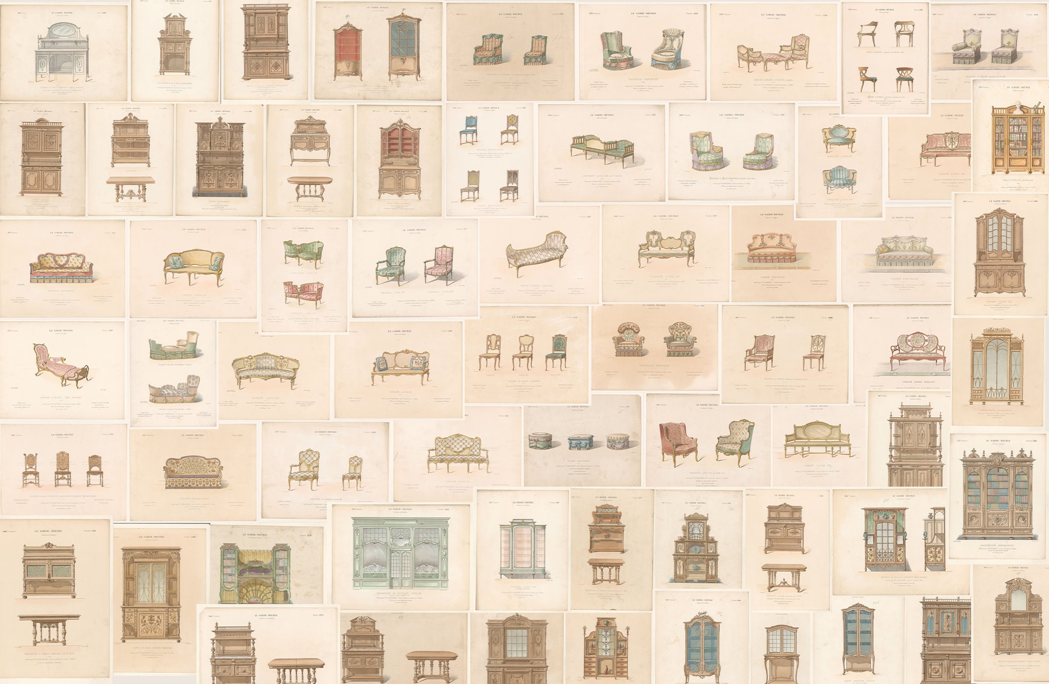 300+ Victorian Decor Lithographs HQ Printable Illustrations Furniture ...
