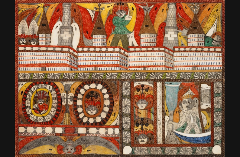 40 Adolf Wölfli HQ Printable Abstract Paintings Modern Wall Art Retro ...