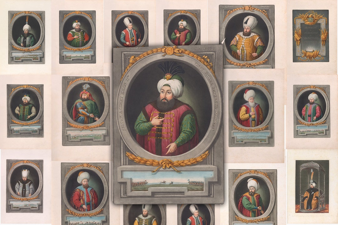 30+ A Series of Portraits of the Emperors of Turkey, Ottoman Empire ...