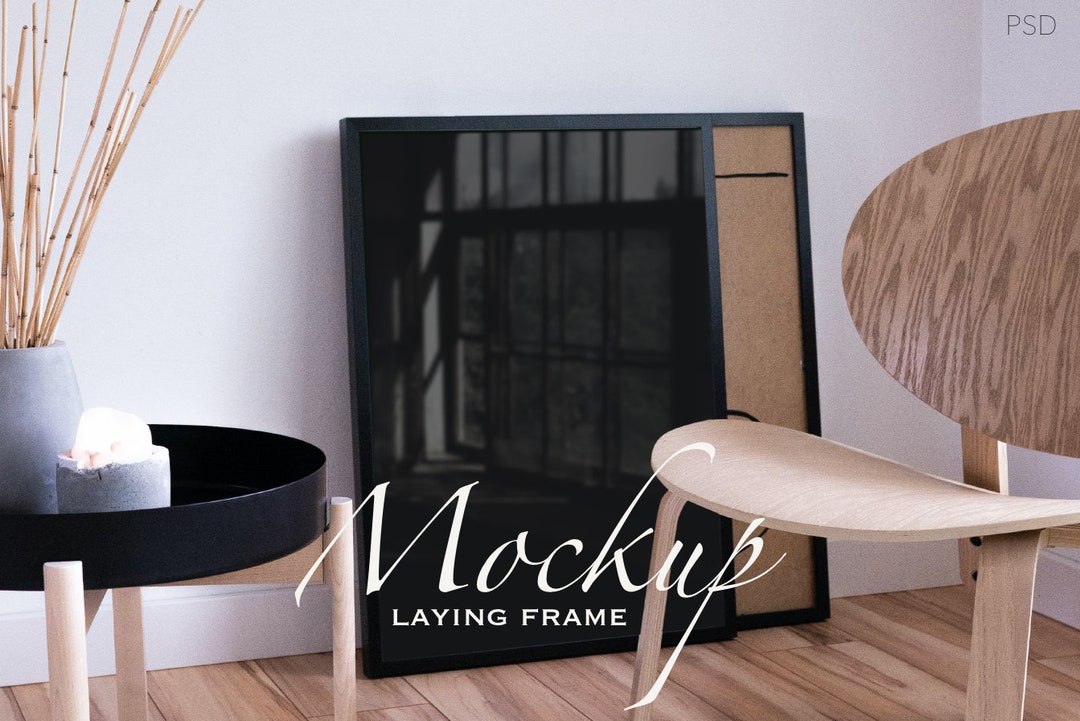 Laying Frame Mockup, PSD, Simple Mockup, Drag & Drop Your Artwork ...