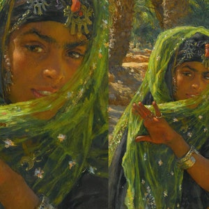 Nasreddine Dinet HQ Printable Oil Paintings Arabian Gypsy Algerian POC ...