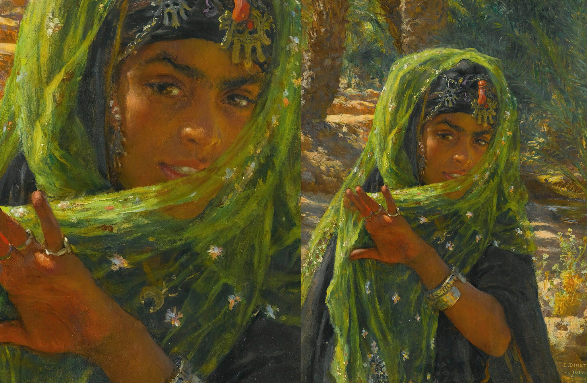 Nasreddine Dinet HQ Printable Oil Paintings Arabian Gypsy - Etsy