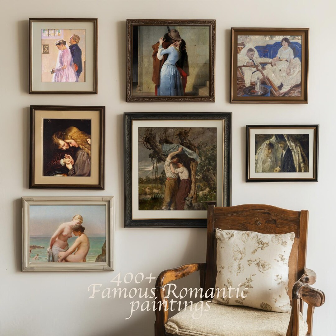 400+ Famous Romantic Paintings, Vintage Eclectic Mega Bundle, Valentine ...