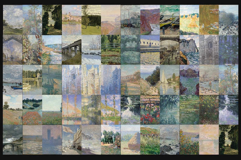 260 Claude Monet Mega Bundle Paintings, HQ Printable, Eclectic Gallery ...