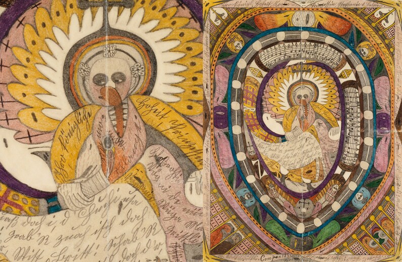 40 Adolf Wölfli HQ Printable Abstract Paintings Modern Wall Art Retro ...