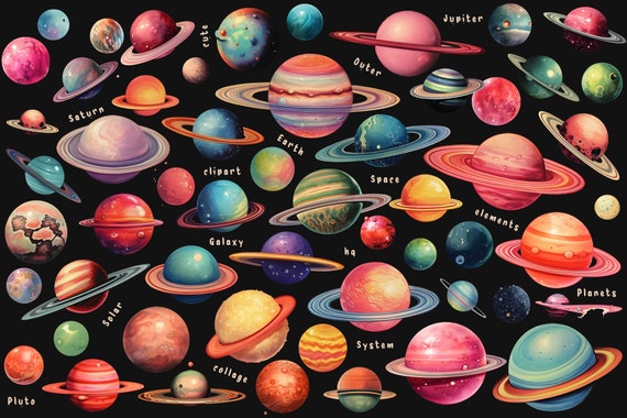Space Planets In Order Clip Art