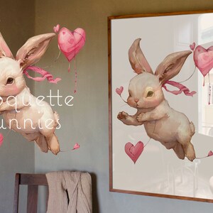 Coquette Bunnies 8 Clipart, Pink Bunny Trendy Coquette Png Printable ...