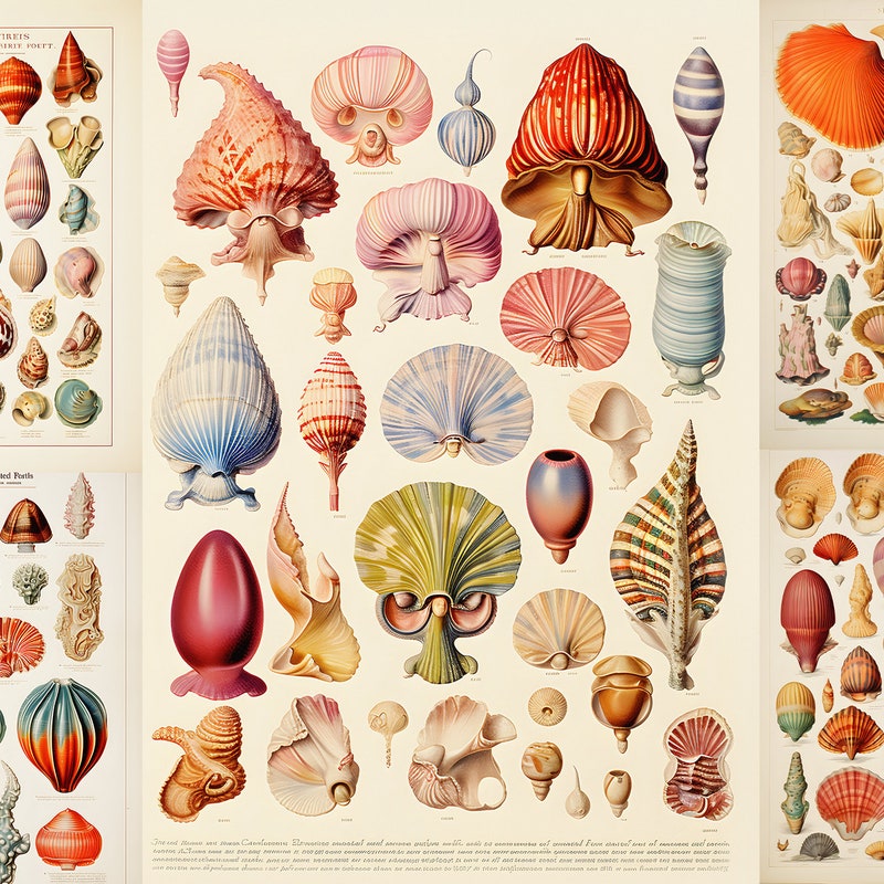 Sea Shell Chart Poster - Etsy