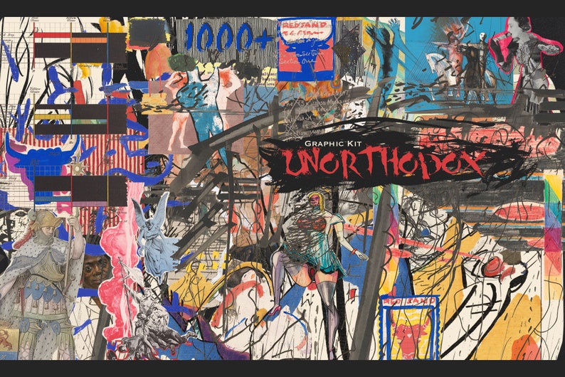 1000+ Unorthodox Graphic Kit Colage Art Elements Neo-expressionism ...
