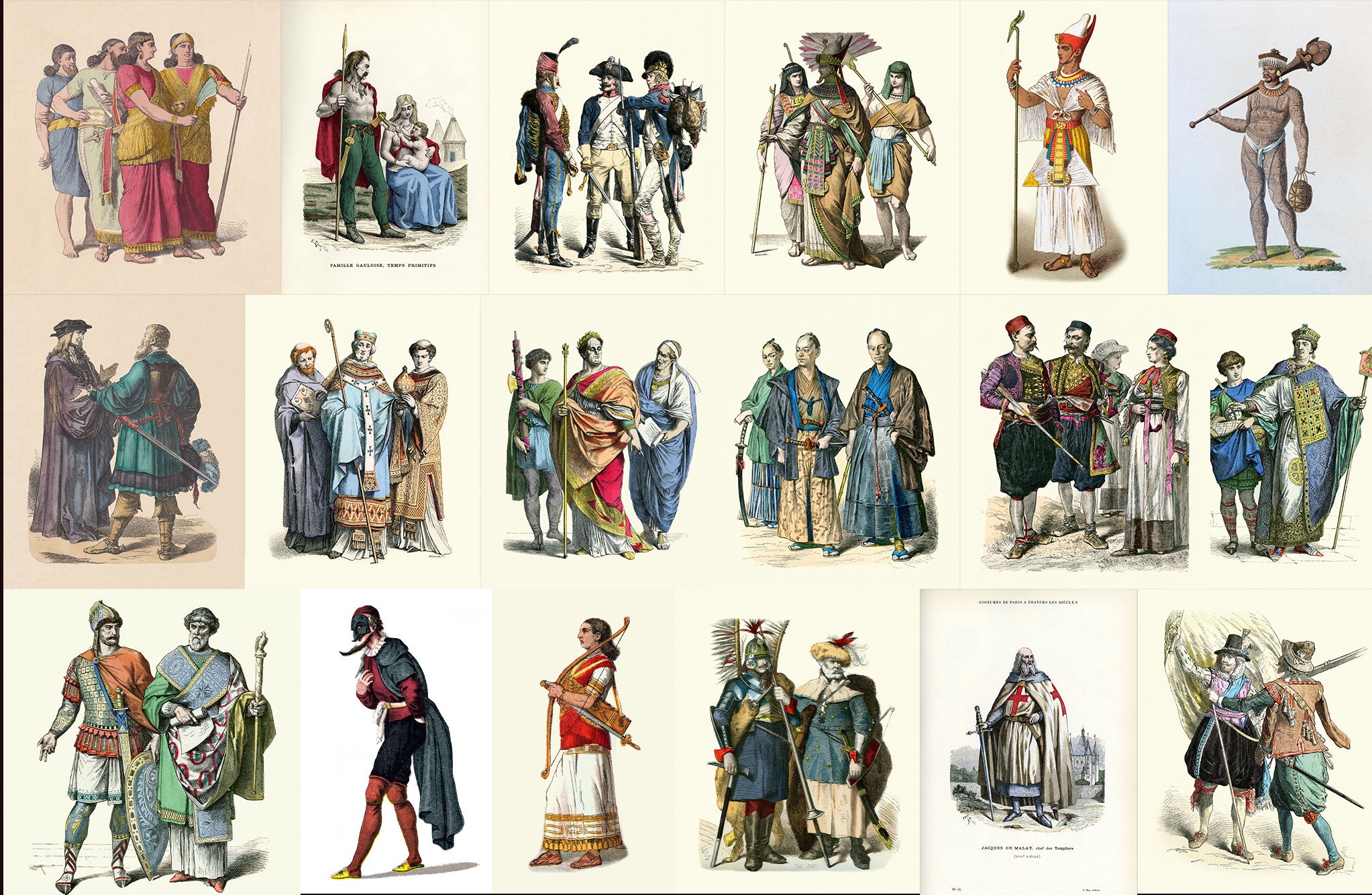 Ancient Traditional Costumes. Assyrian, Mesopotamian, Persian Empire ...