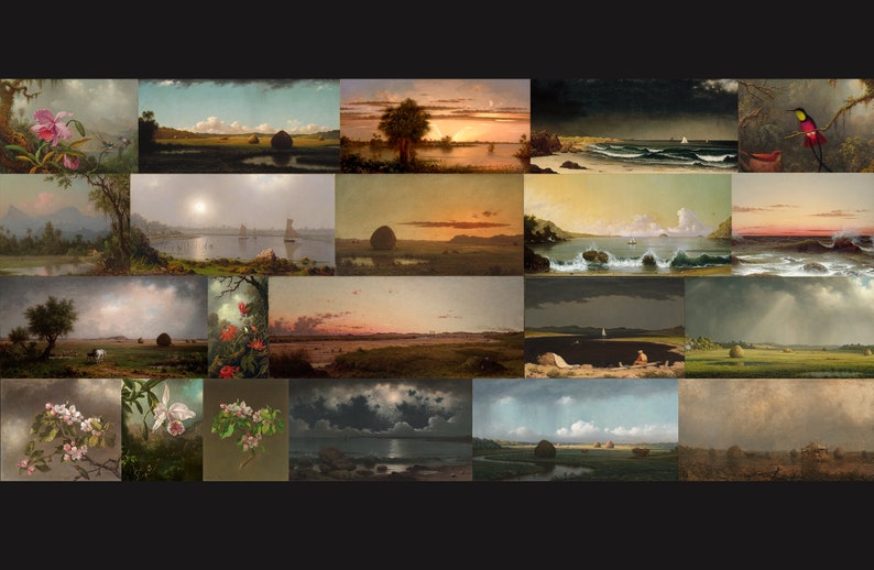 40 Martin Johnson Heade HQ Printable Paintings Orchids Hummingbirds ...