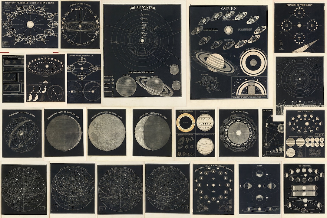 27 Smith's Illustrated Astronomy, Vintage Astronomy Textbook Posters ...