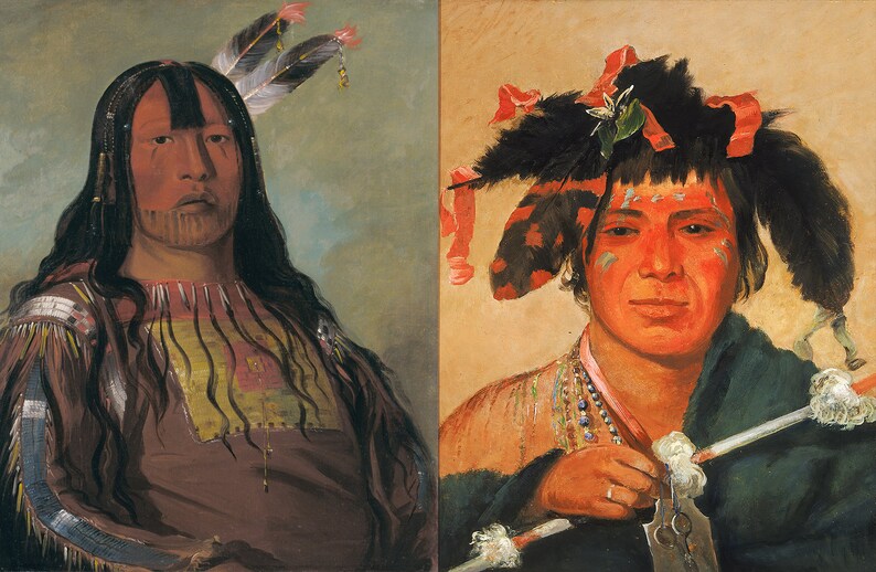 300+ George Catlin HQ 1830s Indigenous Native American Printanle ...