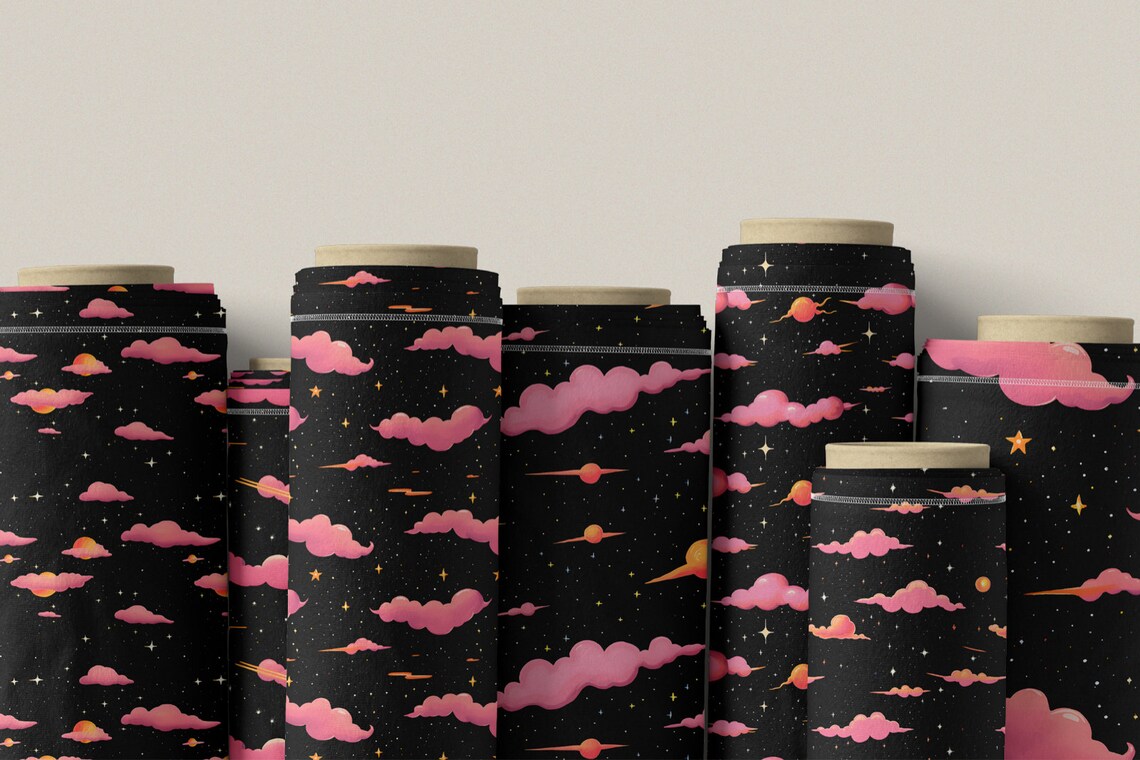Pink Symphony 10 Seamless Patterns, HQ Printable Fabric Design ...