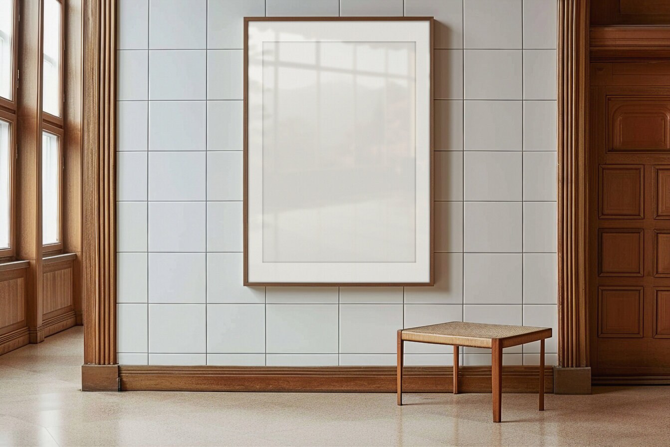 Single Frame Mockup, Minimal. PSD, Interior Mockup Scene, Wooden Frame ...
